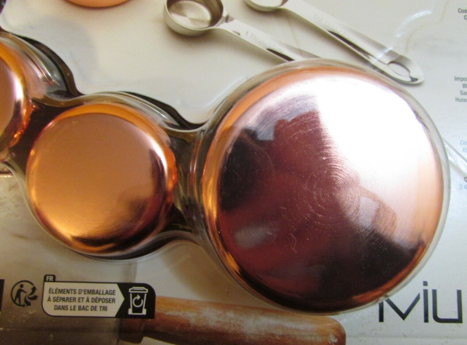 MIU Copper Plated & Stainless-Steel Measuring Cups & Spoons-10 Piece ...