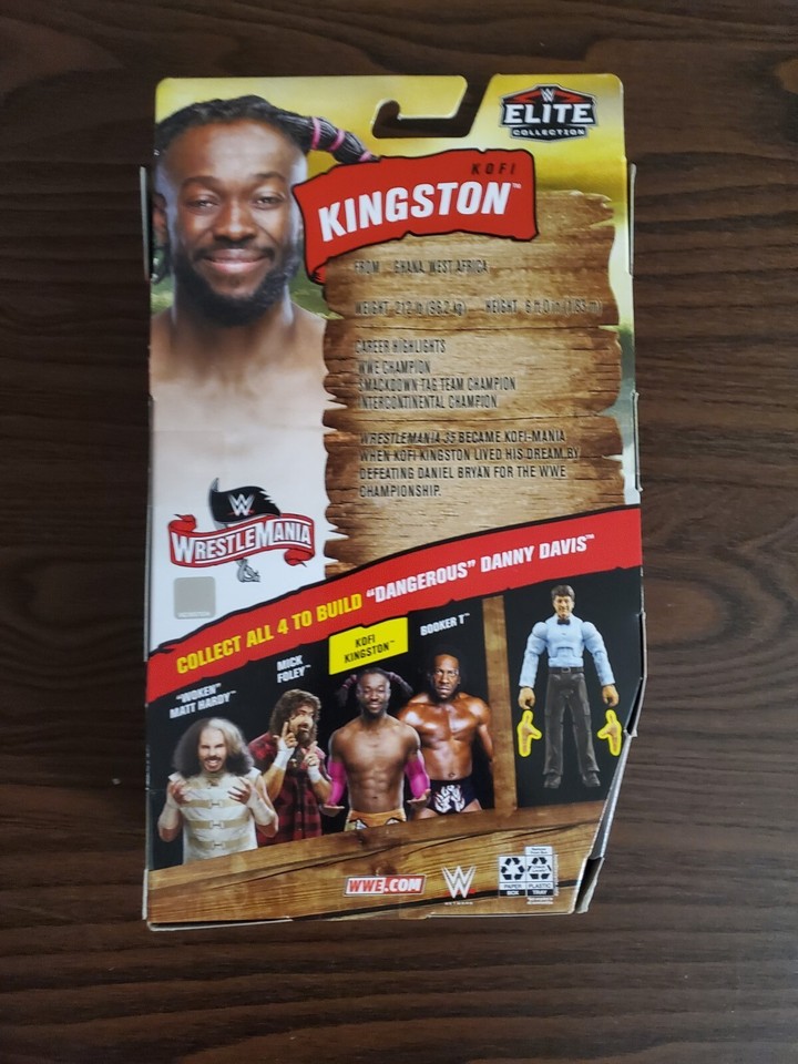 WWE Wrestlemania Elite Kofi Kingston Build-a-Referee Danny Davis | eBay