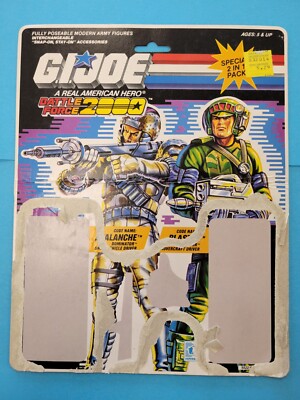 G.I. Joe ARAH Battle Force 2000 Avalanche & Blaster 2-Pack Uncut Card ...