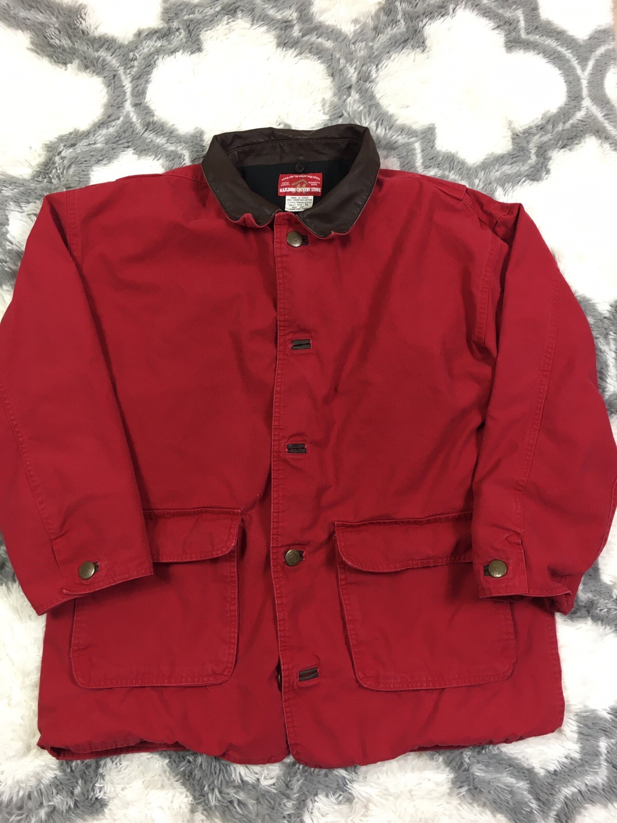 Marlboro Country Store Red Barn Jacket Removable Vest… - Gem