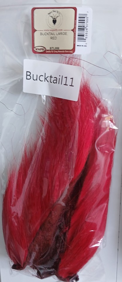 WYSIWYG Large Northern Bucktail Fly Tying Deer Tail 12" x 5" Bags Hair ...