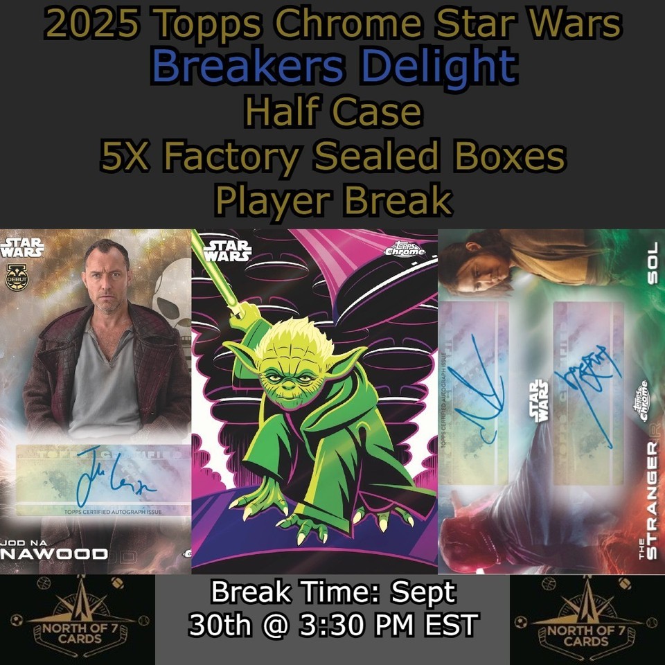 Kassa 2025 Topps Chrome Star Wars Delight 5X Box Player BREAK #11 | eBay
