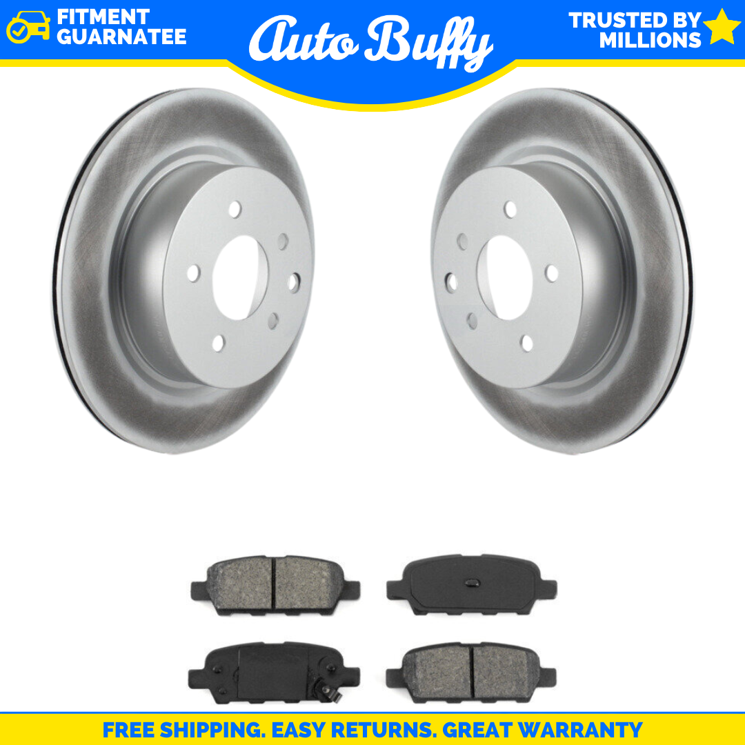 Coat Brake Rotor Semi-Metallic Pad Rear Kit For Nissan INFINITI Maxima ...