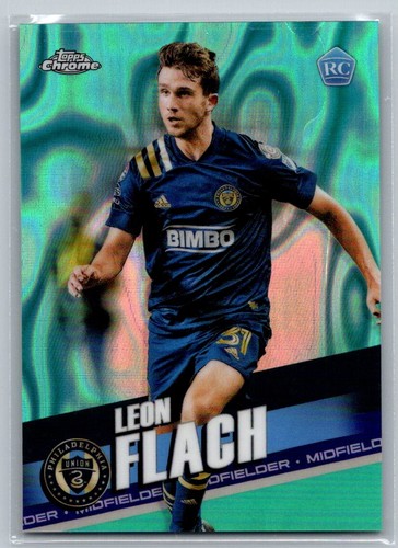 Leon Flach 2022 Topps Chrome MLS Aqua Lava #110 202/299 Philadelphia Union RC | eBay