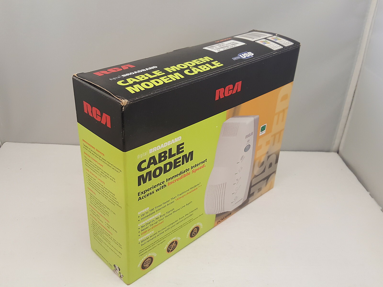 RCA / Thomson Digital Broadband USB DOCSIS Compliant Cable Modem ...