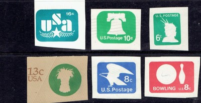 Collection of Prepaid / Embossed USA Stamps Cut from prepaid envelopes ...