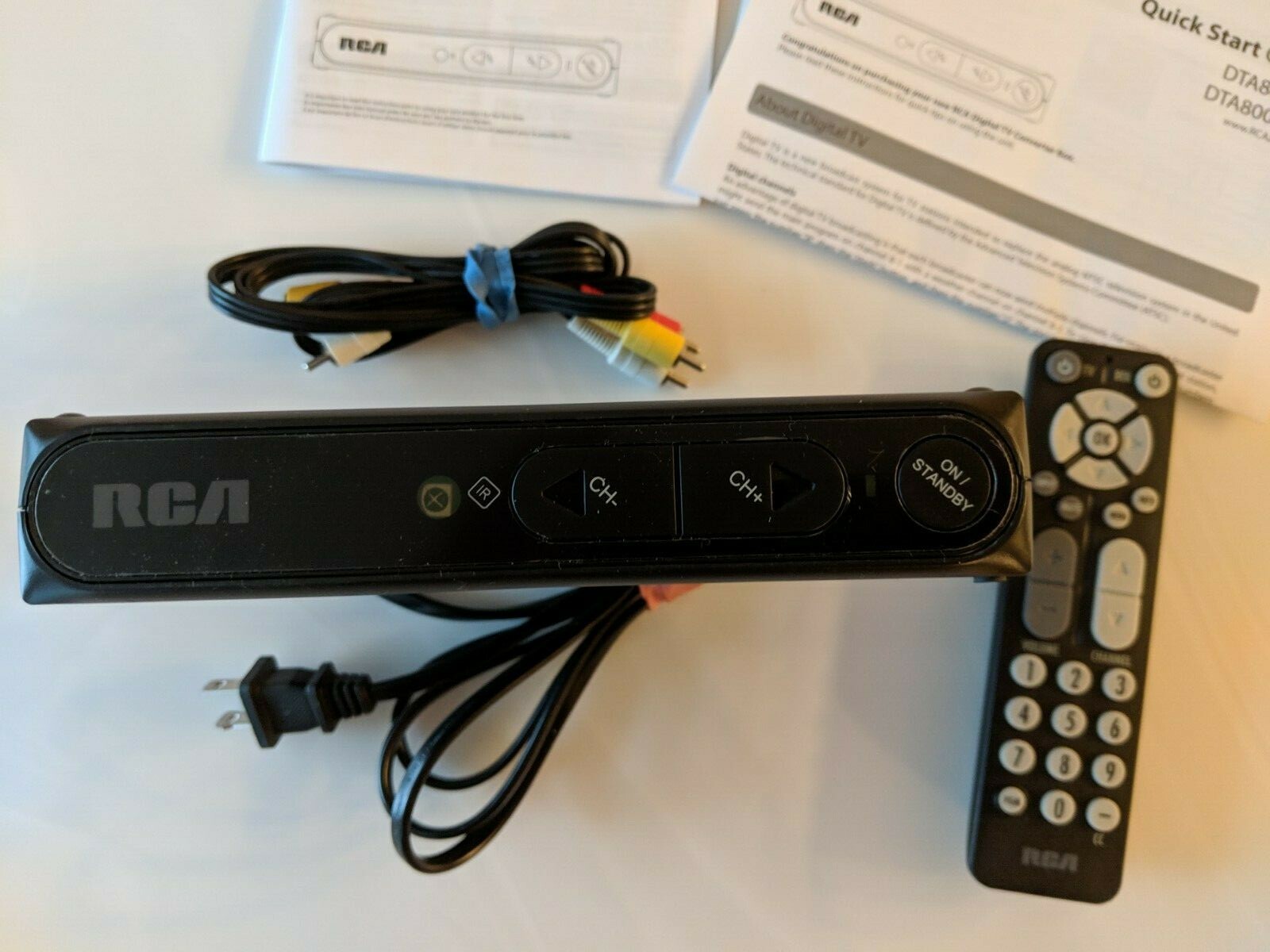 RCA DTA800B1 Digital to Analog TV Converter Box with Remote | eBay