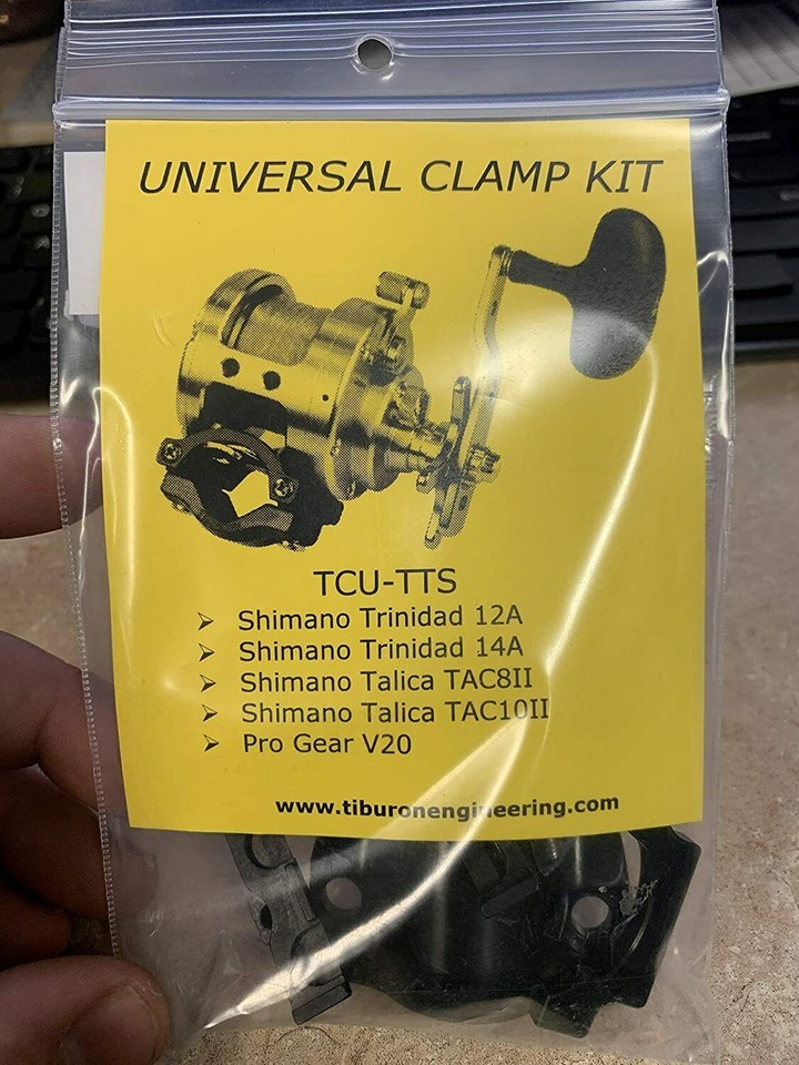 Tiburon TCU M L XL XXL Reel Clamp Kit Penn Daiwa Shimano Okuma Select ...