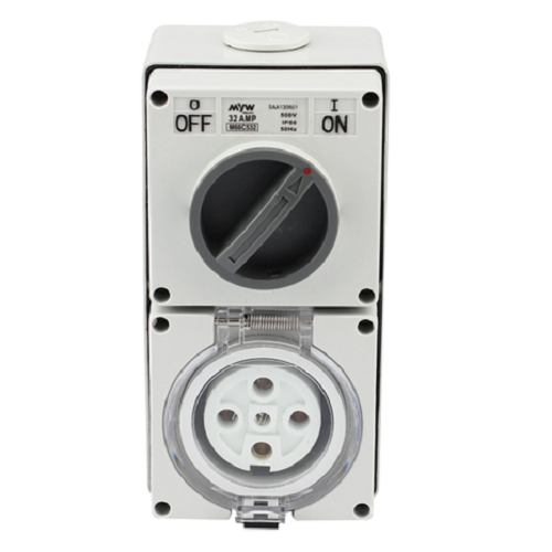 5 Pin 10A 20A 32A 40A 50A Industrial Switch Switched Socket IP66 ...