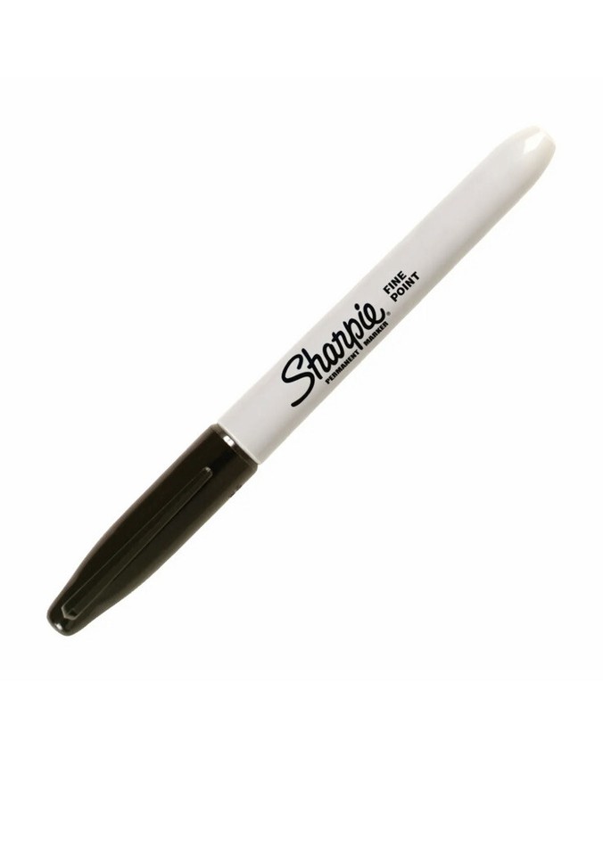Sharpie Permanent Ink Marker Pen, Fine Point, Original Sharpie - Black ...