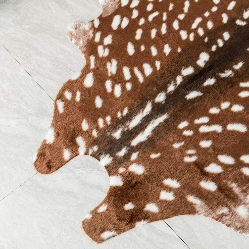 Animal Rug Deer Rug Faux Fur Cowhide Area Rug Animals Carpet for Home ...