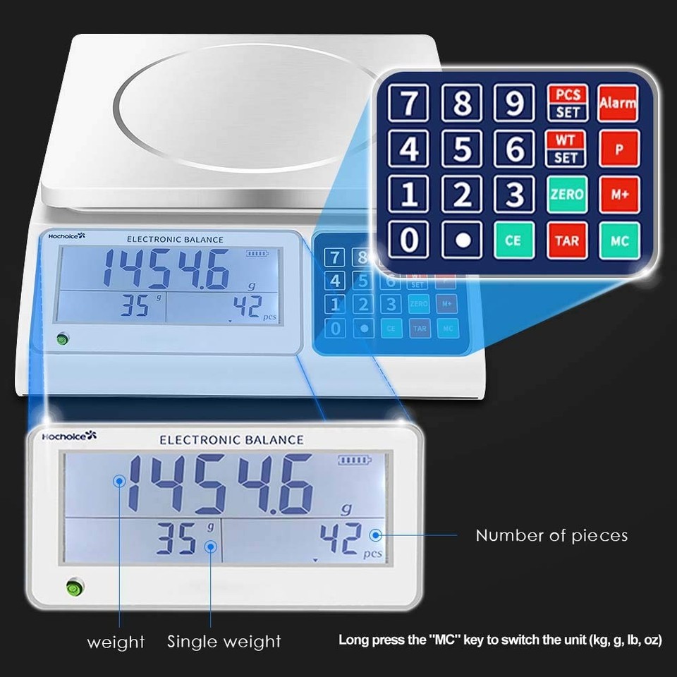 Industrial Counting Scale Gram Scales for Parts and Coins 66lb/0 ...