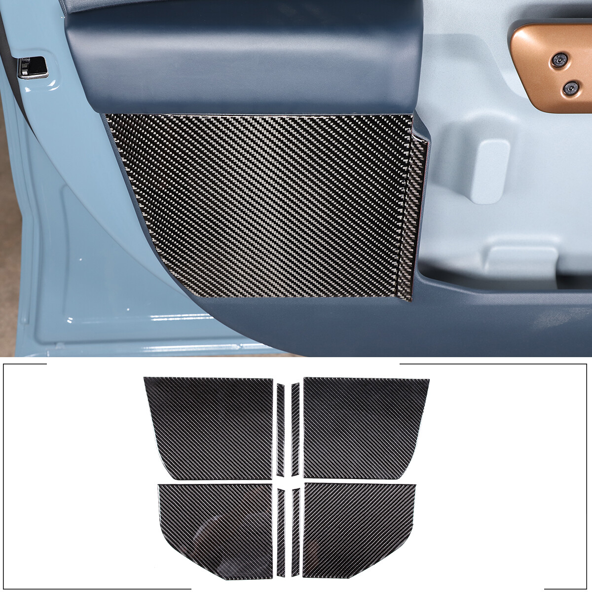 2022-2023 Ford Maverick Carbon Fiber Door Panel Anti-kick Trim Cover ...