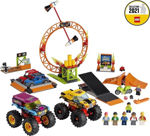 New !!LEGO 60295 City Stuntz Stunt Show Arena Set with Monster Trucks ...