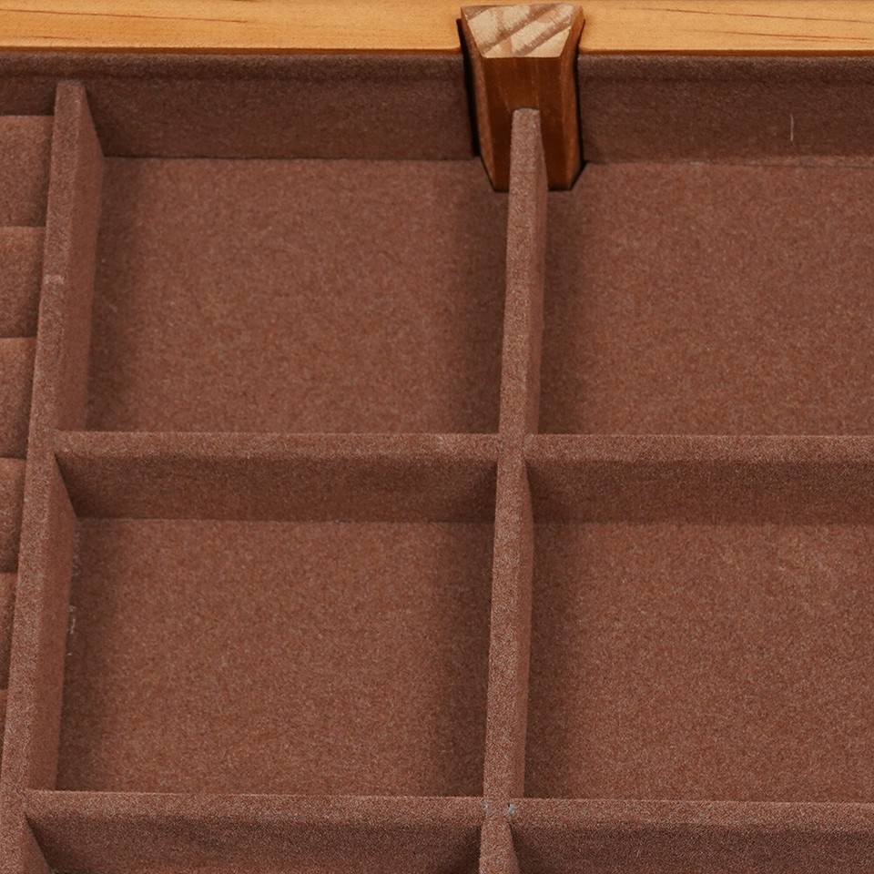 3 Layers Drawers Wooden Jewelry Box Retro Organizer Jewelry Storage Box ...