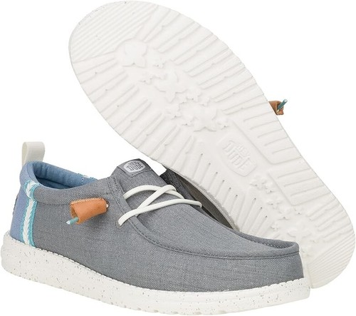 Hey Dude Men's Wally Summer Craft Linen Shoes Monument Grey NEW 8 9 10 ...