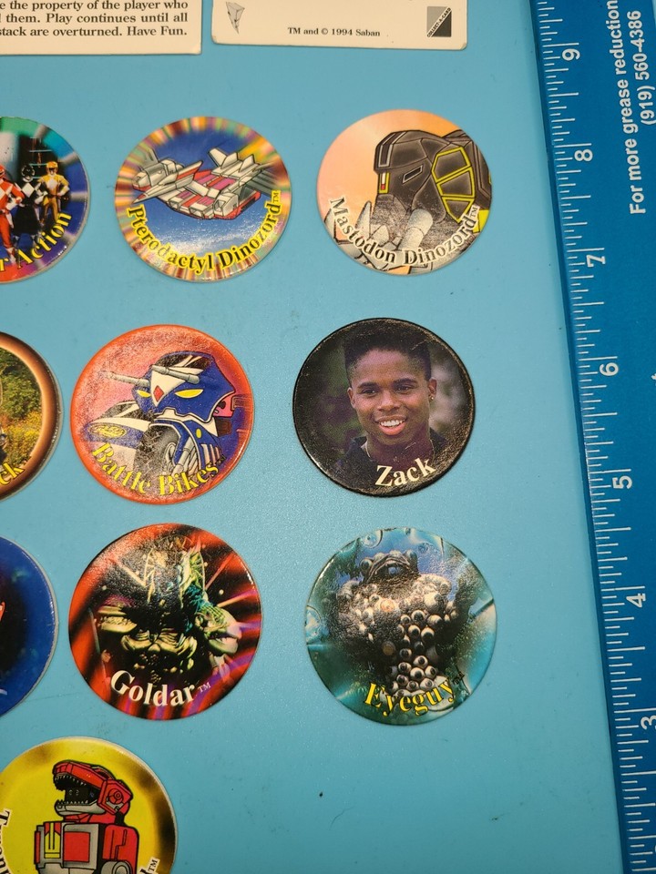 Lot of Mighty Morphin Power Rangers POGS (13) w/ Instructions | eBay