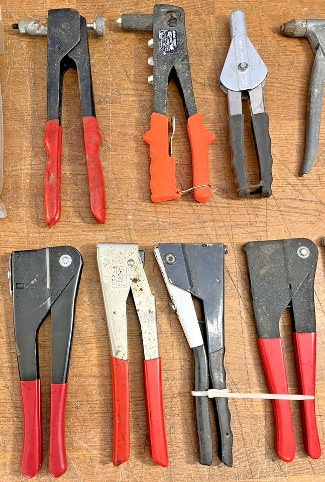 Large Lot of HVAC Tools, Rivet Tools, Snips - Imperial, Robinair, tif ...