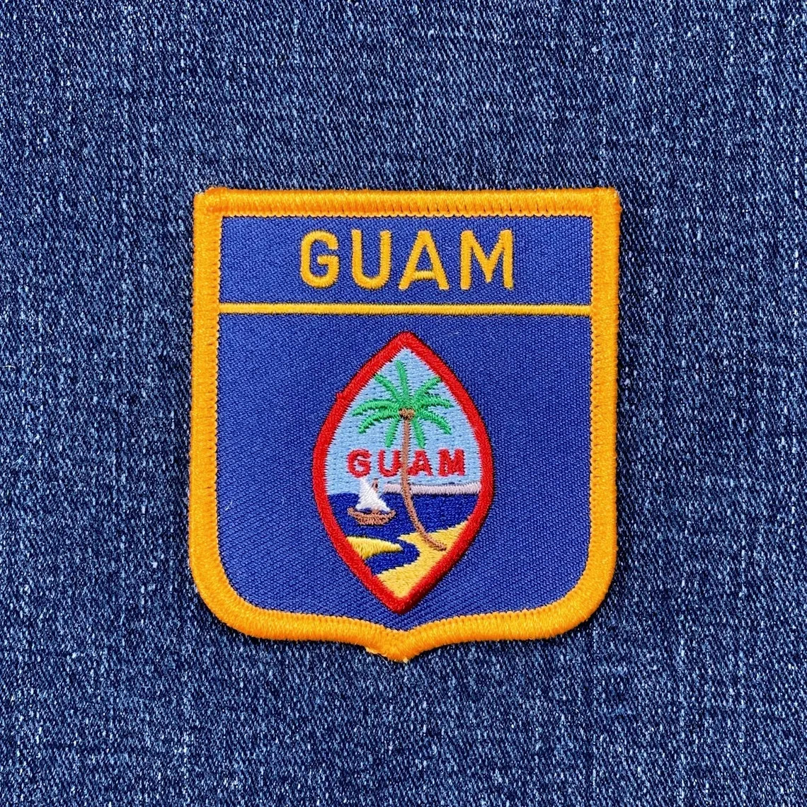 Guam Patch - Embroidered Flag Shield Badge 2.75" (Iron Or Sew On) | eBay