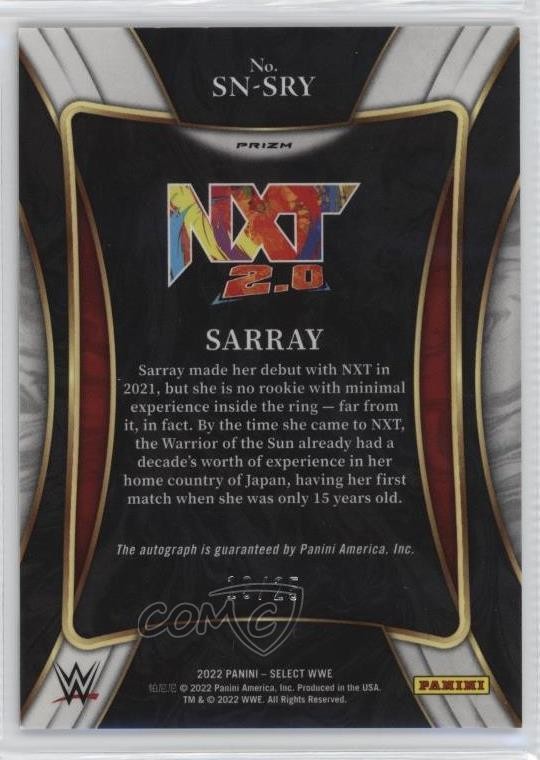 2022 Panini Select WWE Signature Selections Tie-Dye Prizm /25 Sareee ...