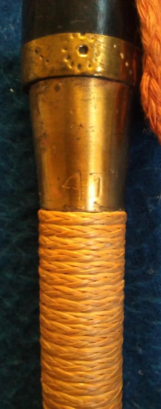 Antique Burmese Thai Dha Daab Dagger Asian Sword with Wave Markings and ...