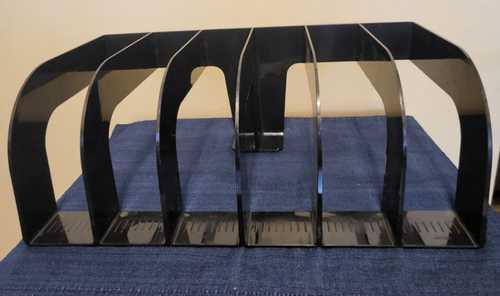 Eldon 6 Slot Black Plastic Curved File Paper Sorter Office Desk ...