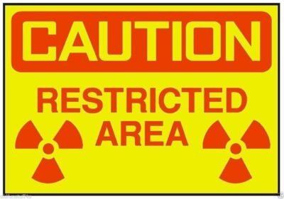 Caution Restricted Area Sticker Decal | eBay
