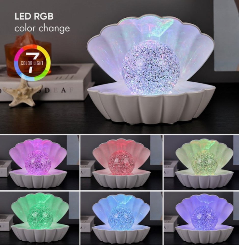 Seashell Pearl Mood Light | Colour Changing Lamp USB/Battery ...