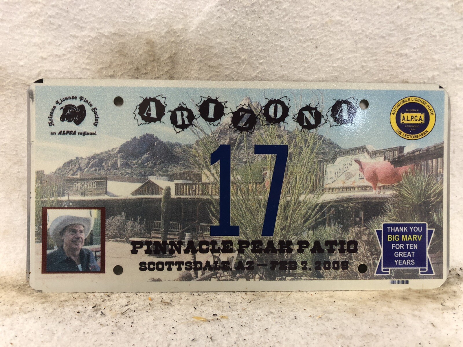 2009 Arizona ALPCA Souvenir License Plate #17 | eBay