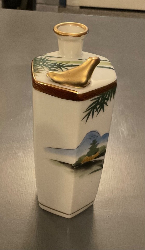 Gorgeous VINTAGE Whistling Bird Sake Bottle KUTANI Collection Made in ...