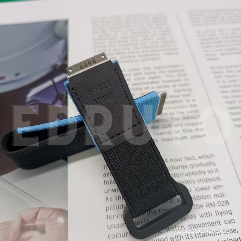 Baby Blue Hybrid Watch Strap Size Small Replacement For Richard Mille ...