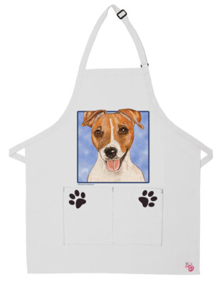 Jack Russell Terrier Dog Apron Two Pocket Bib Apron with Adj Neck | eBay