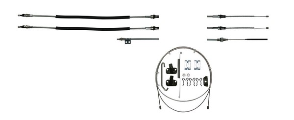 Parking Brake Cable Repair Kit-Brake Cable Set with Hardware Stainless ...