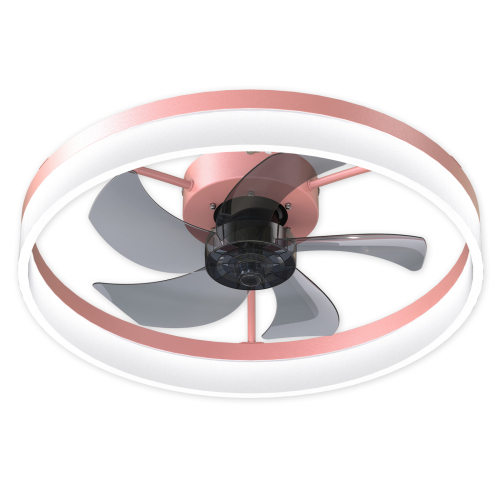 Ceiling Fan w/Light Dimmable LED Recessed Mount Slim Modern Ceiling Fan ...