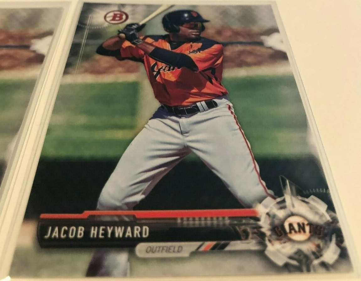 2017 Bowman Draft Baseball Jacob Heyward San Francisco Giants base card ...