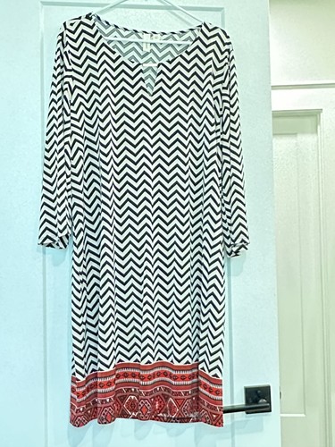 Tacera Chevron Dress 2X | eBay