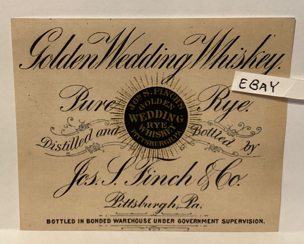EARLY GOLDEN WEDDING PURE RYE WHISKEY JOS. | Grelly USA