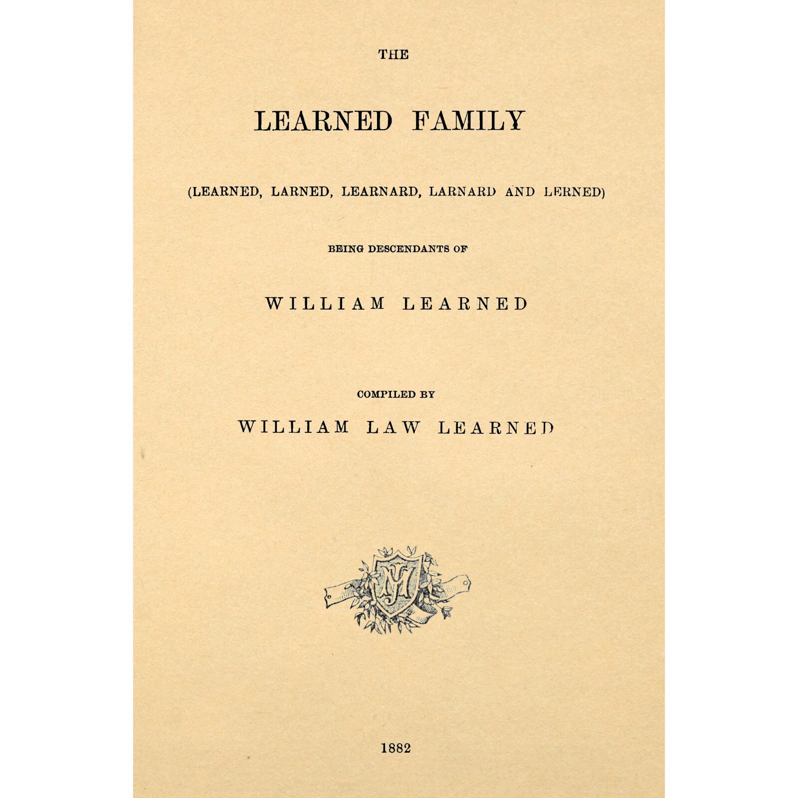 The Learned Family (Learned, Larned, Learnard, Larnard and Lerned), | eBay