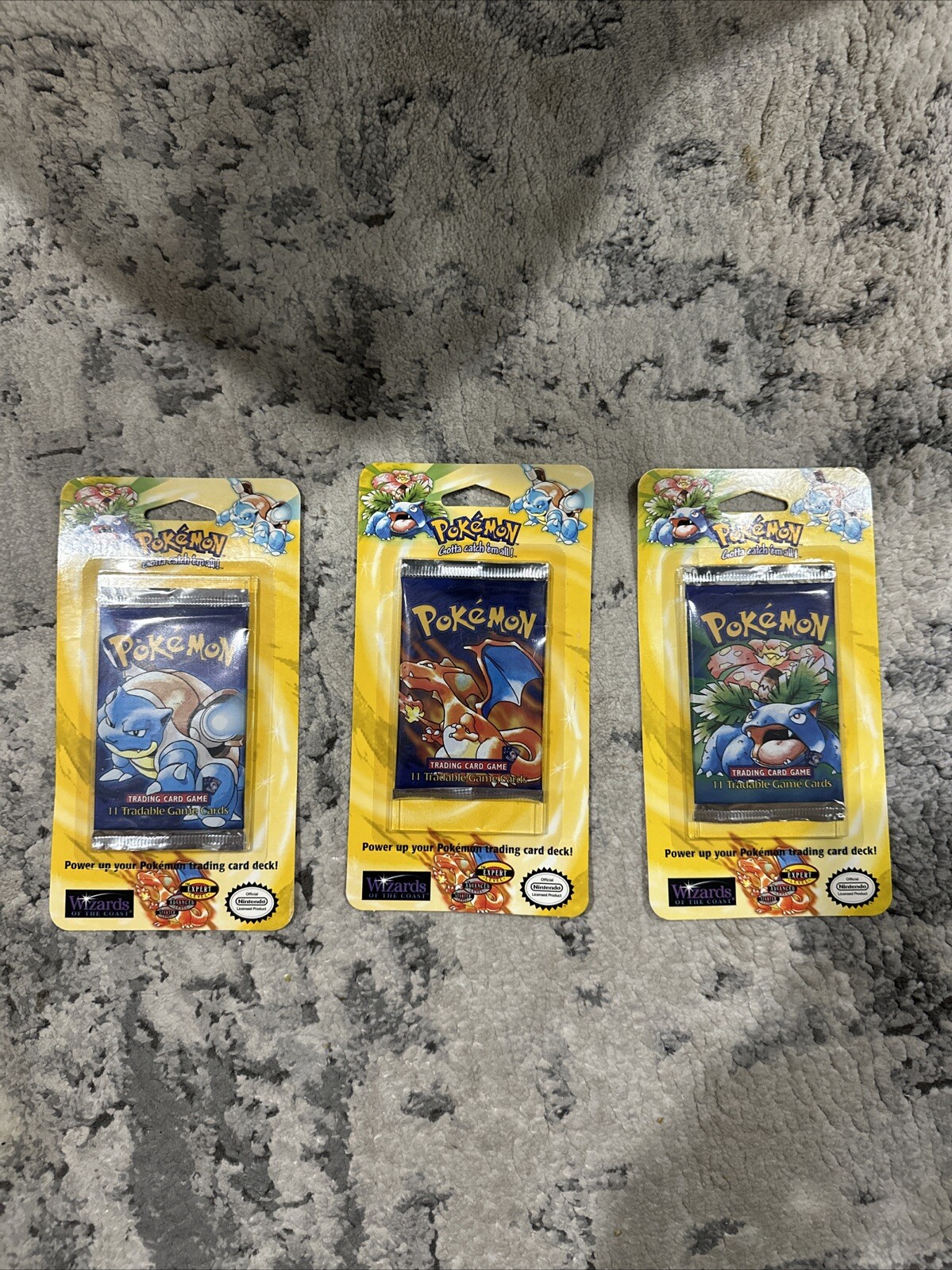 New 3 PACK- Sealed 1999 Base Set Wizards of the Coast Pokémon Blister ...