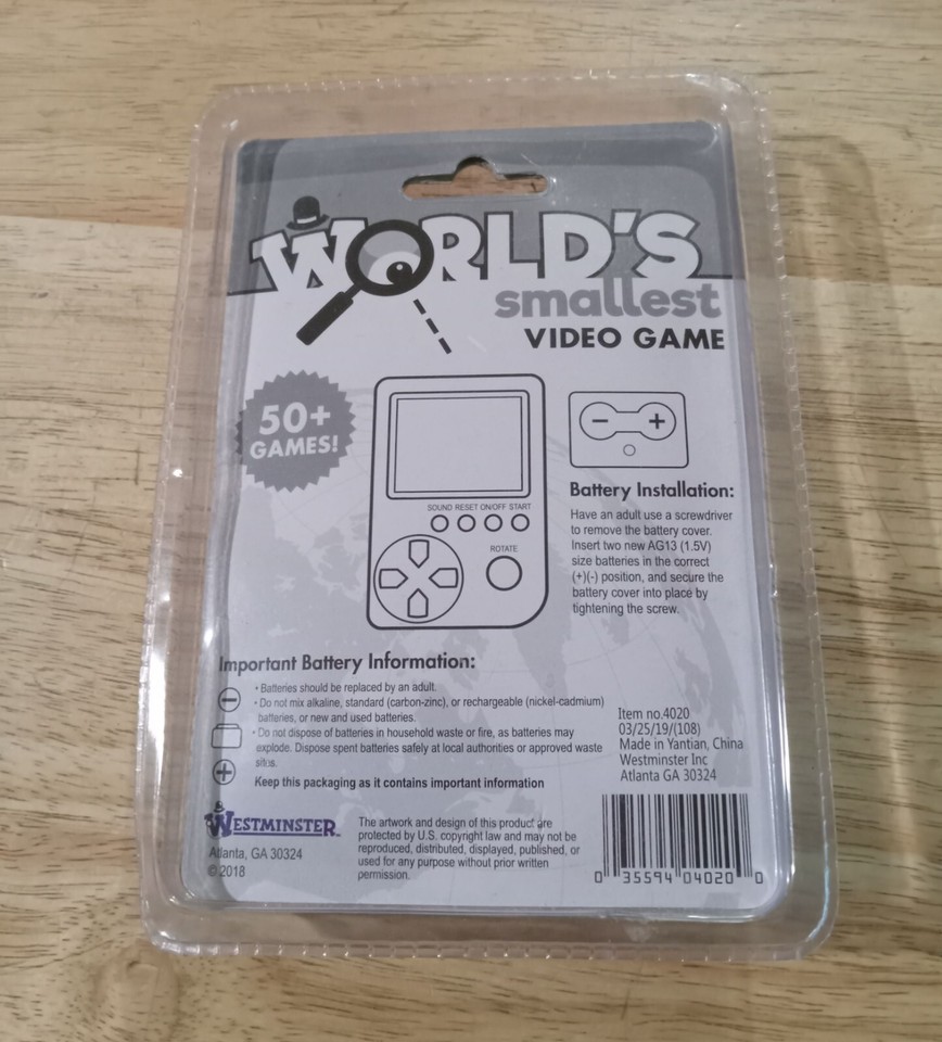 Worlds Smallest Handheld Video Game 50+ Arcade Games | eBay