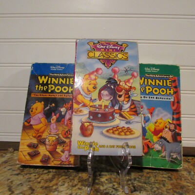 New Adventures of Winnie the Pooh VHS Lot - vol 1, vol 7, mini classics ...