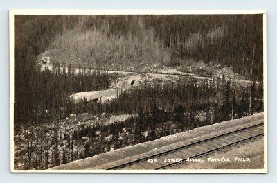 Lower Spiral Tunnel Field Canadian Pacific Railway RPPC BC Canada A33 ...