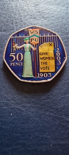 2003 50p Coin Suffragette give women. Coloured Coin | eBay UK