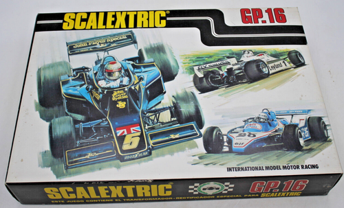 Rare 1970s SCALEXTRIC GP.16 1/32 Indy F1 Formula One Slot Car Race Set ...