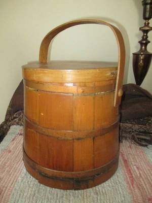 Primitives - Wooden Firkin Sugar Bucket