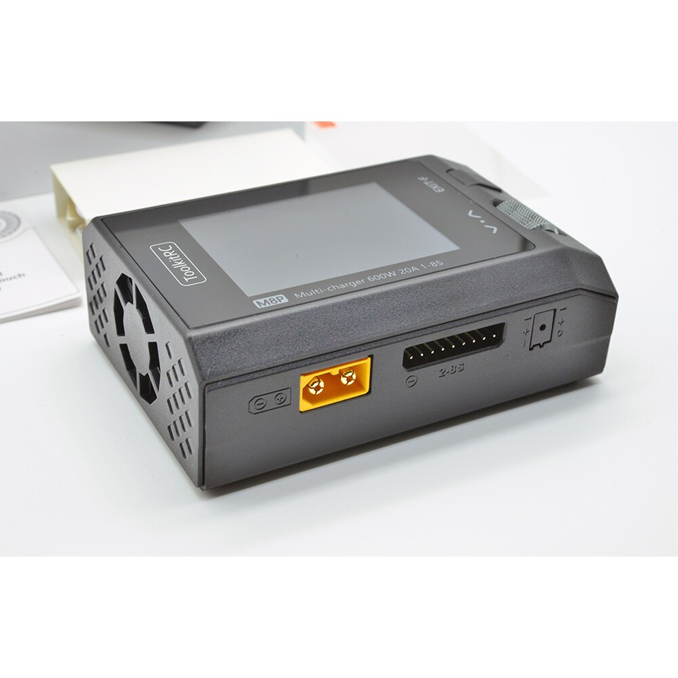 ToolkitRC M8P 600W 20A DC LCD Balance Charger Discharger for 1S-8S LIPO ...