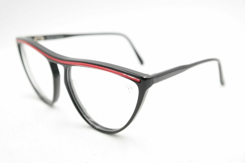 Vintage Brendel D145 Black-Red Oval Glasses Frame NOS | eBay