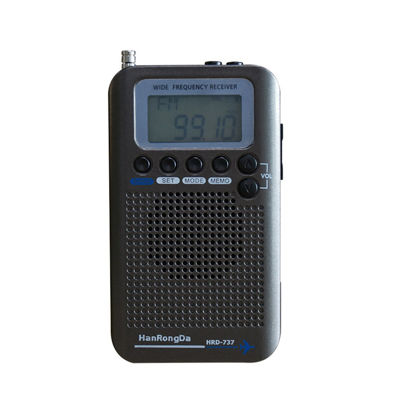 Pocket FM/AM/SW/CB/AIR/VHF Band Digital Radio Receivers Speaker Walkman ...