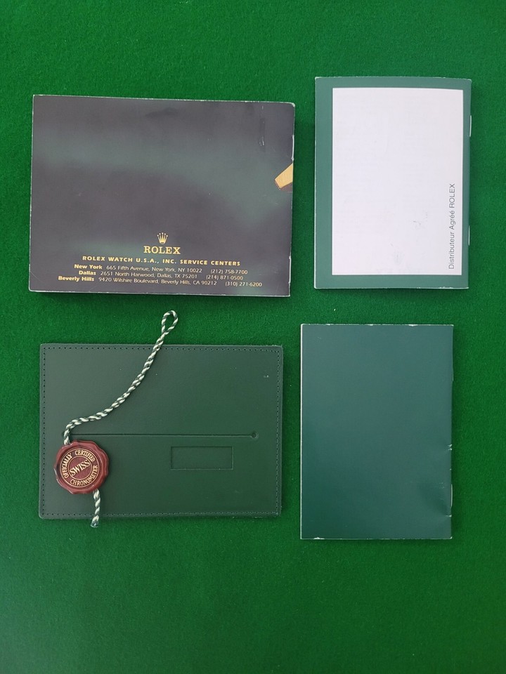 ROLEX FACTORY SERVICE BOOKLET SET | eBay
