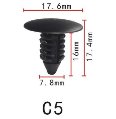 5X Fender Bumper Shield Retainers Clip Fit GM Ford Chrysler AMC 5/16 ...